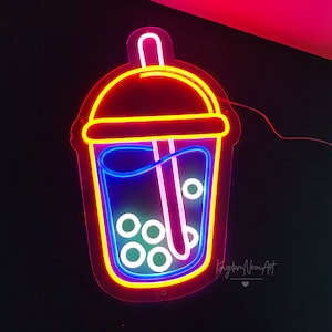 Milk Tea Neon Sign, Boba Neon Signs,led Neon Light for Restaurant Shop ...