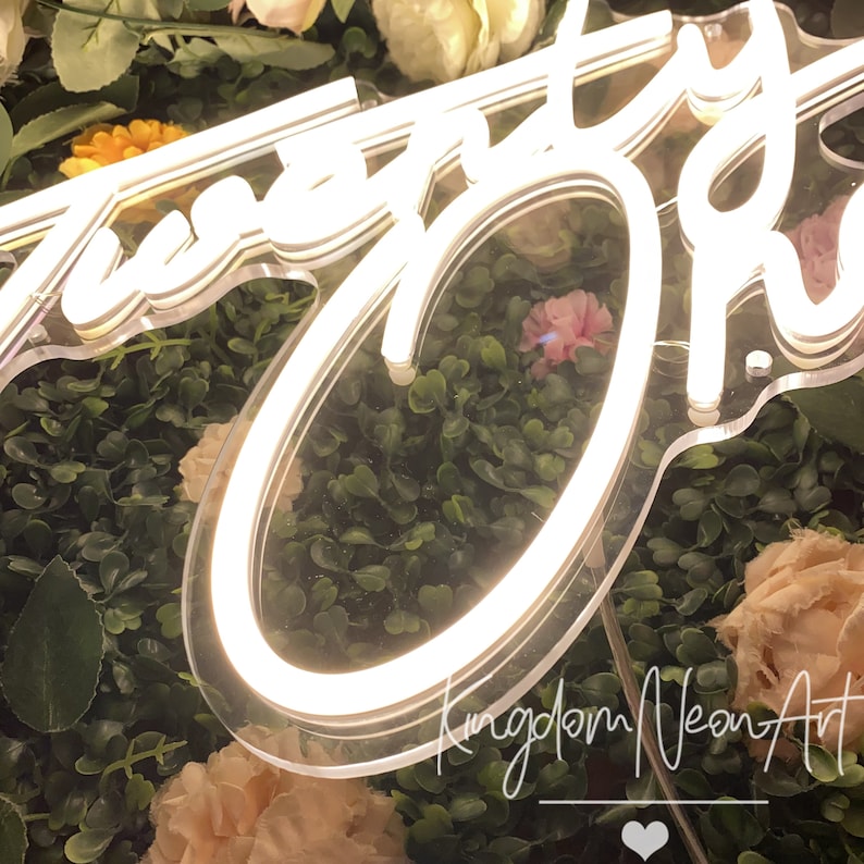 Twenty One Neon Sign, 21st Birthday Party Decor, Personalized Gift - Etsy