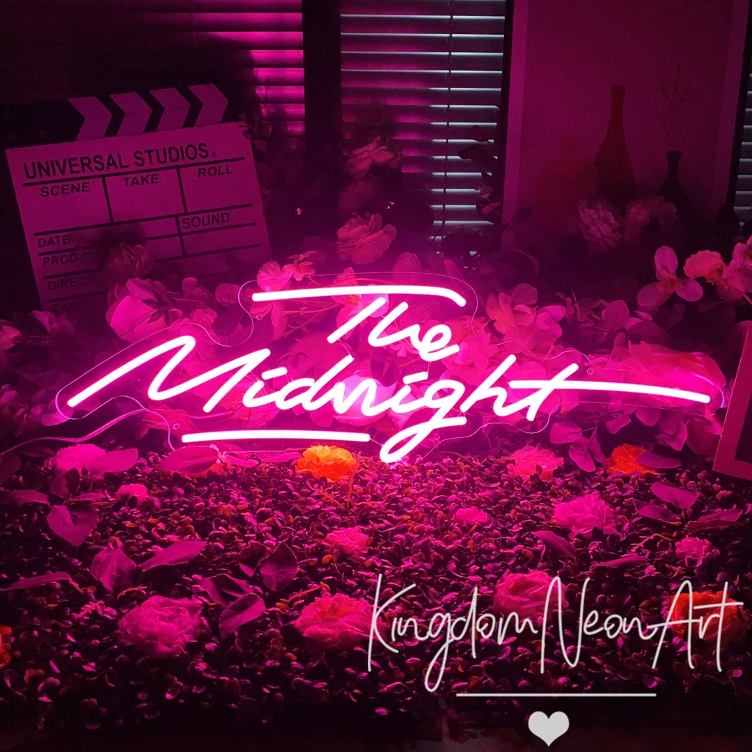 The Midnight Neon Sign Custom Band Neon Sign Led Light for Bedroom Home ...