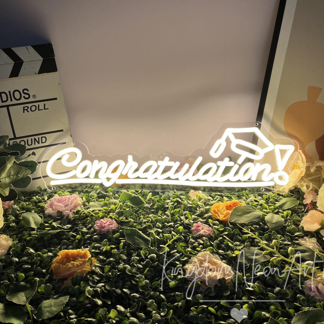 Congratulation Neon Sign Custom Neon Sign Congrats 2025 Grad Led Neon ...