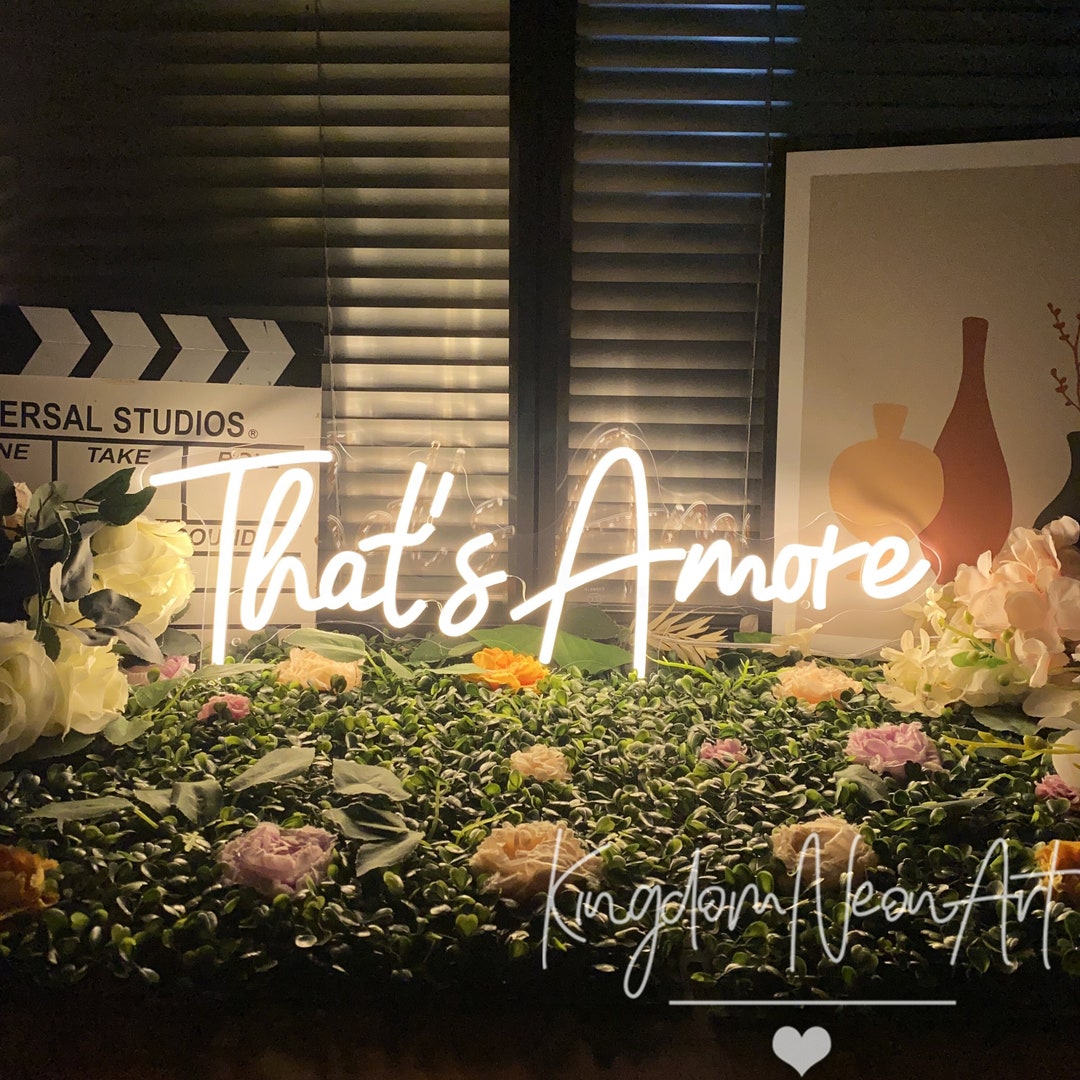 That's Amore Neon Sign Custom Wedding Neon Signs Wedding Led Light ...
