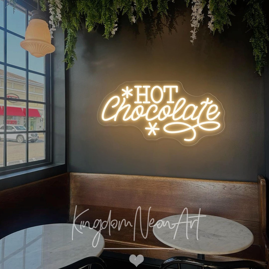 Hot Chocolate Neon Sign Custom Winter Hot Drink Neon Sign Coffee Led ...