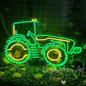 Tractor Neon Sign Custom Vehicle LED Neon Sign Car Light Farm Bar Home ...