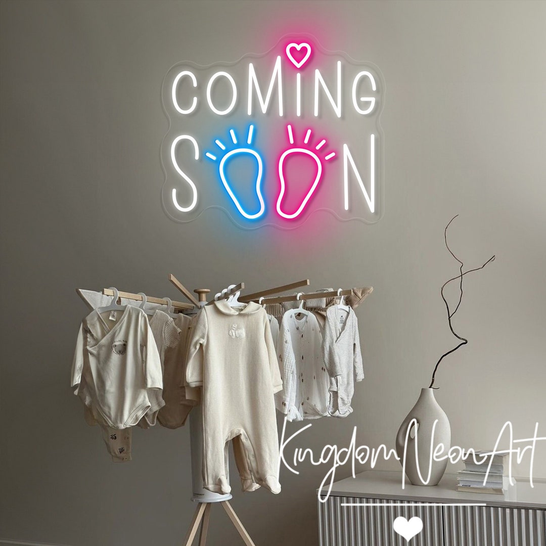 Baby Coming Soon Neon Sign Custom Neon Sign Baby Shower Led Light Home ...