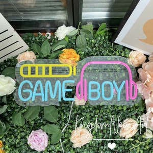 Game Boy Neon Sign Custom Neon Sign Game Room Led Light Bedroom Home ...