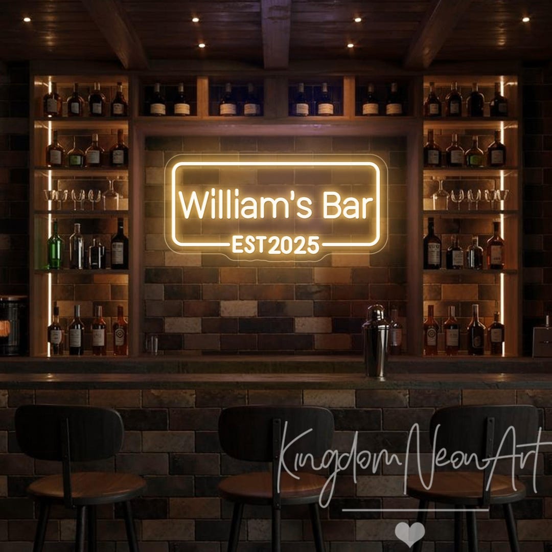 Custom Bar Name Neon Sign: LED Man Cave Decor - Etsy