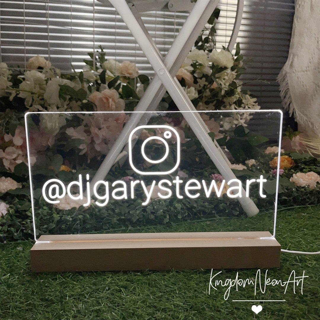 Custom LED Acrylic Sign,company's Social Media Sign,business Display ...