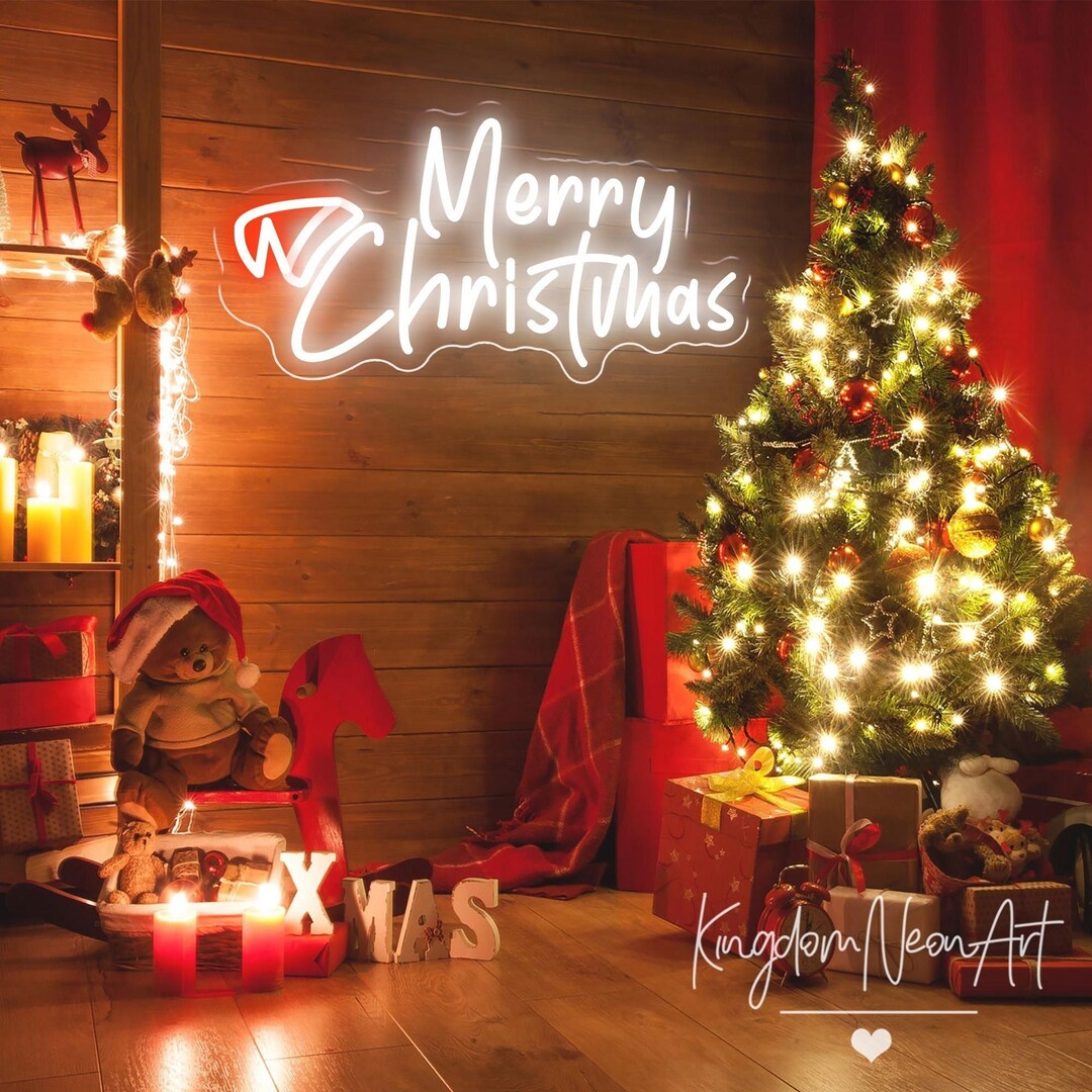 Merry Christmas Led Neon Sign,christmas Eve Party Decor,home Bar Room ...