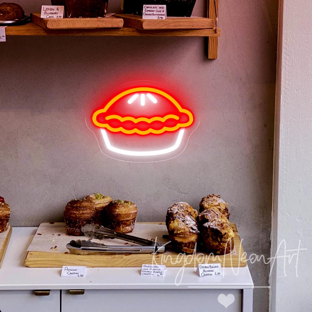 Apple Pie Neon Sign Bakery Led Neon Light Bread Shop Wall Decor - Etsy