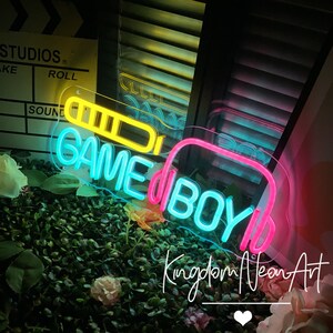 Game Boy Neon Sign Custom Neon Sign Game Room Led Light Bedroom Home ...