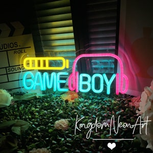 Game Boy Neon Sign Custom Neon Sign Game Room Led Light Bedroom Home ...