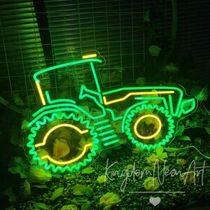 Tractor Neon Sign Custom Vehicle LED Neon Sign Car Light Farm Bar Home ...