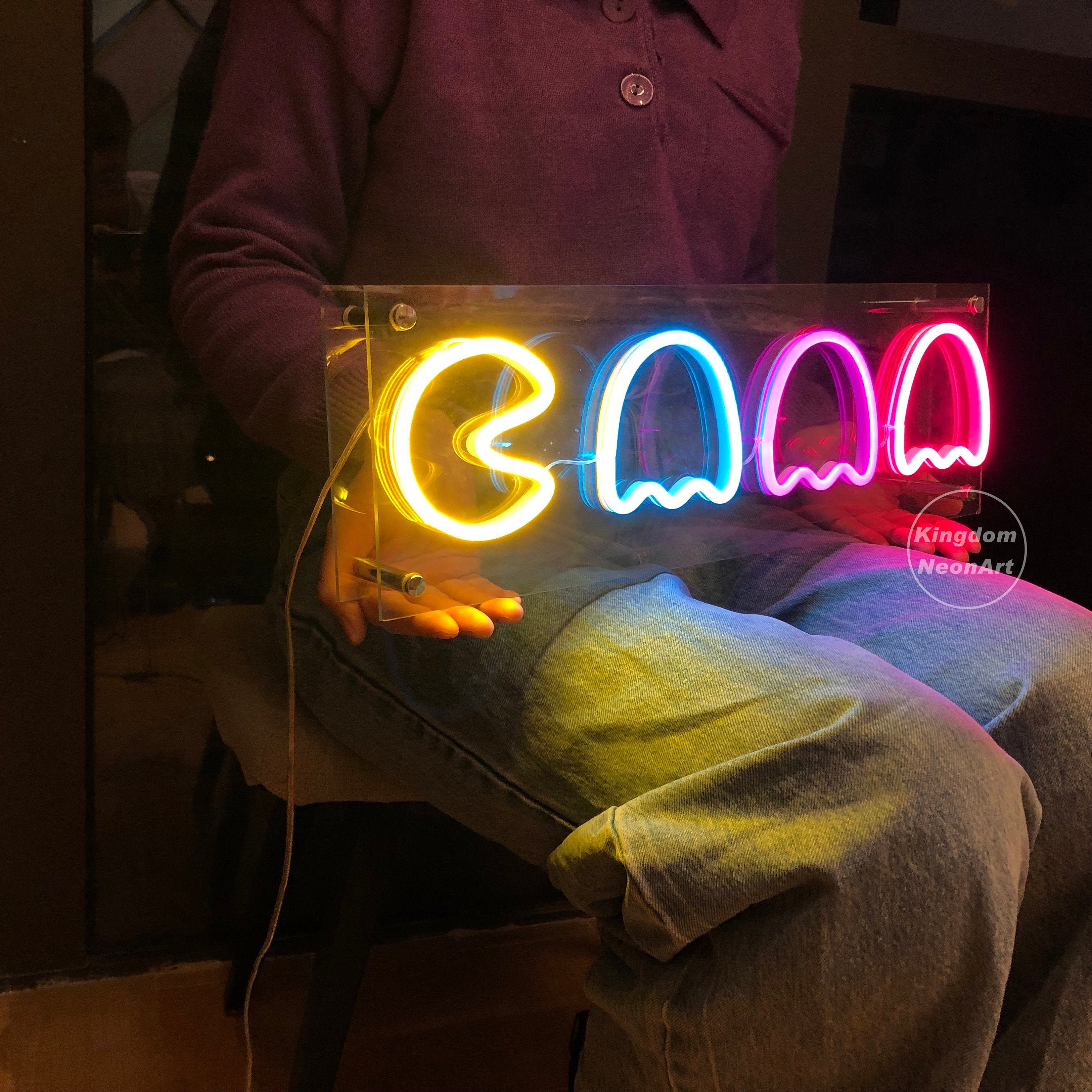 Pac Man Neon SignCustom Neon Sign pac man Led SignWall | Etsy