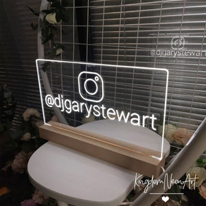 Custom LED Acrylic Sign,company's Social Media Sign,business Display ...
