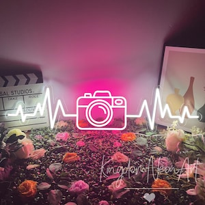 Camera Neon Sign Custom Neon Sign Camera Led Light Bedroom Home Wall ...