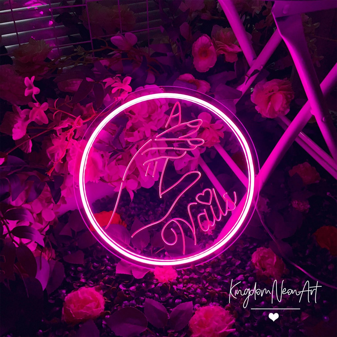 Nail Neon Sign,engrave Neon Sign for Nail Salon,custom LED Neon Light ...