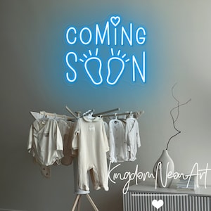 Baby Coming Soon Neon Sign Custom Neon Sign Baby Shower Led Light Home ...