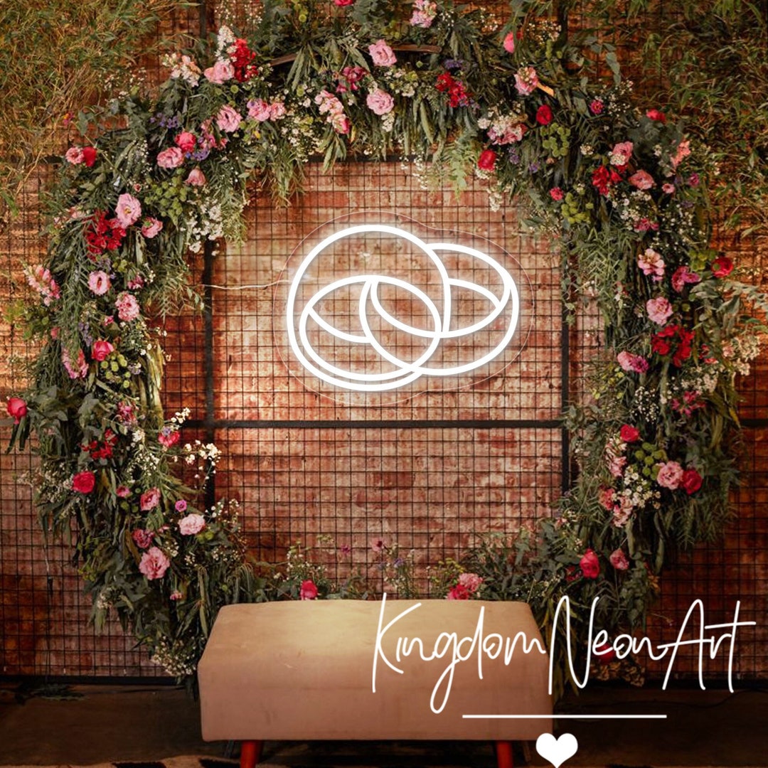 Rings Neon Sign Custom Wedding Neon Sign Love is Eternal Led Light ...