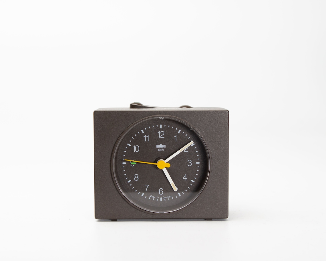BRAUN Dieter RAMS Design Vintage Alarm Clock 1980s Germany Clock Desk ...