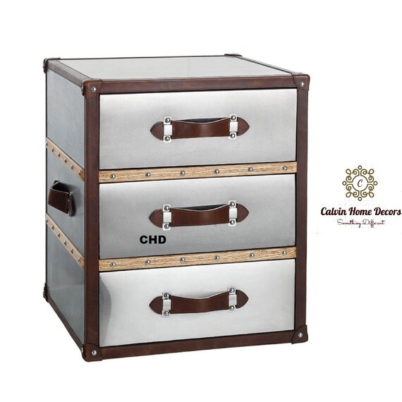 CHD Industrial Stainless Steel Side Table Nightstand Drawer - Etsy