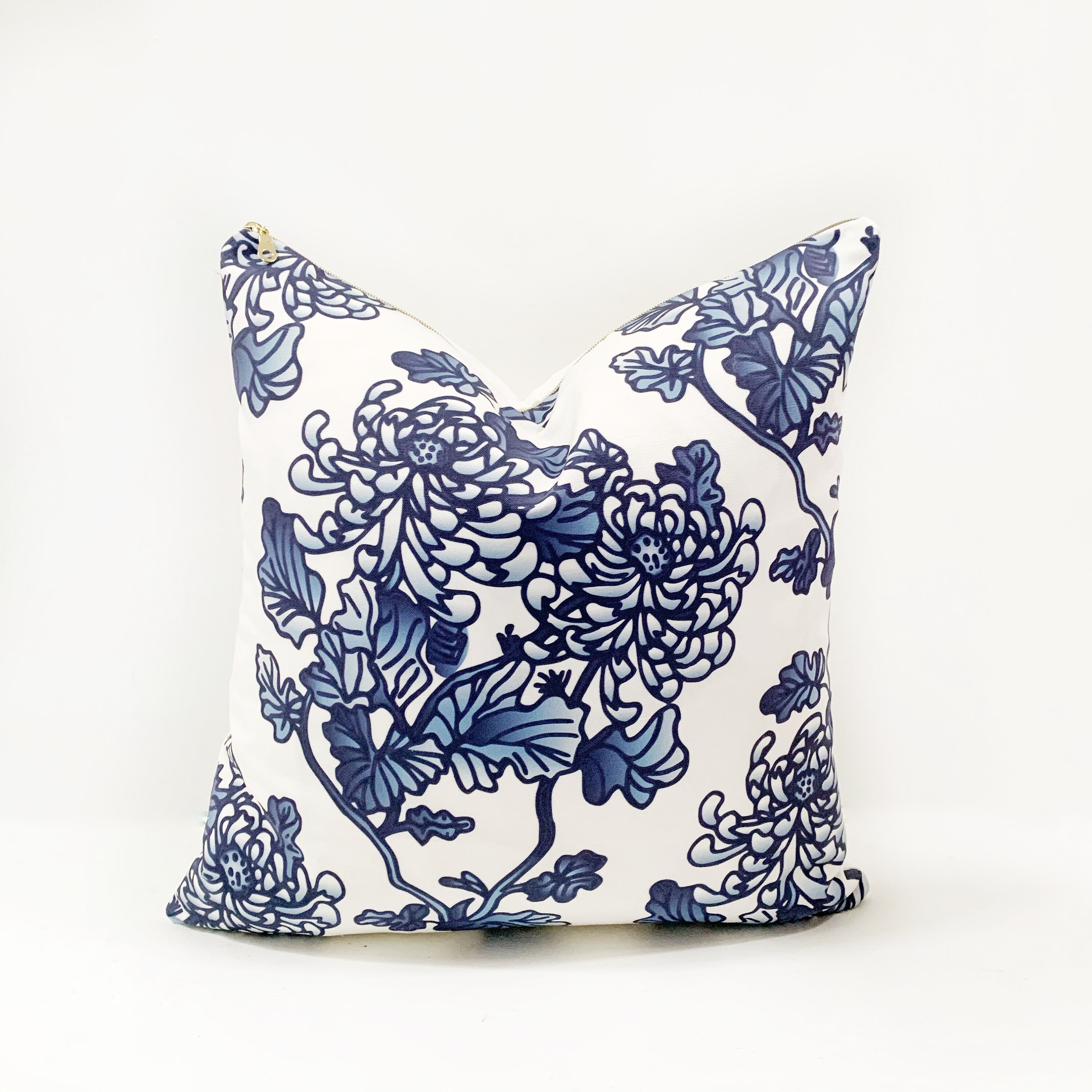 Cover Only Chinoiserie Blue and White Floral Chinoiserie - Etsy