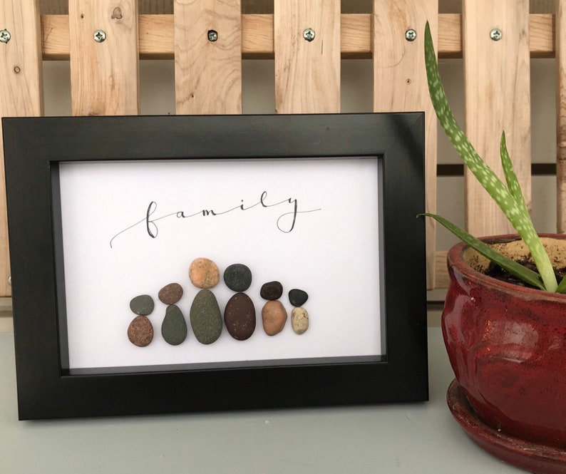 Pebble Art Family Rock Art Family Personalized Pebble - Etsy