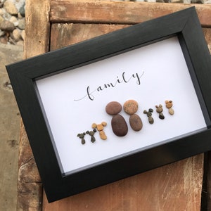 Pebble Art Family Rock Art Family Personalized Pebble - Etsy