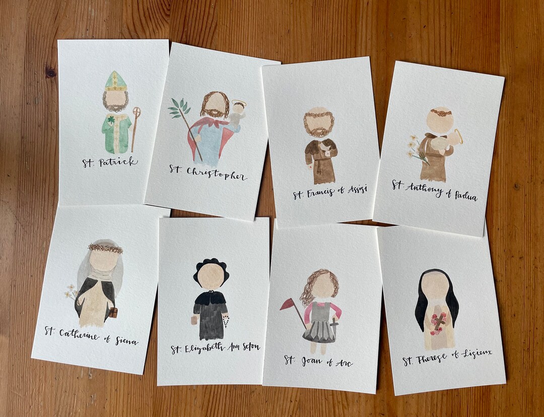 Custom Catholic Saint Watercolor Prints L Hand Painted L Available Any ...