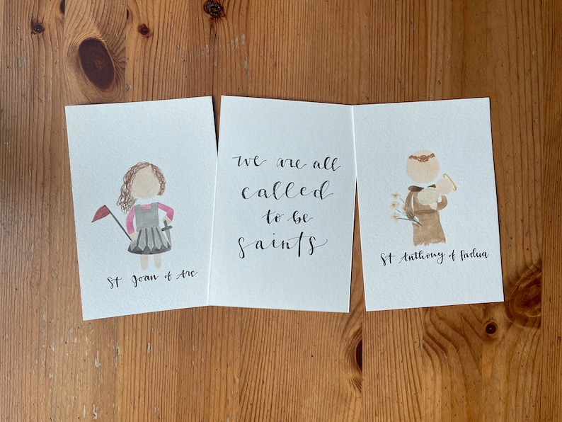 Catholic Saint Watercolor Prints L Hand Painted L Available Any Saint L ...