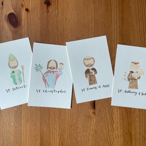 Catholic Saint Watercolor Prints L Hand Painted L Available Any Saint L ...