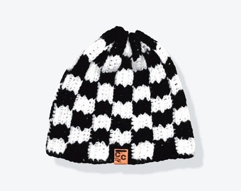 Checkered Beanie Pattern - Etsy