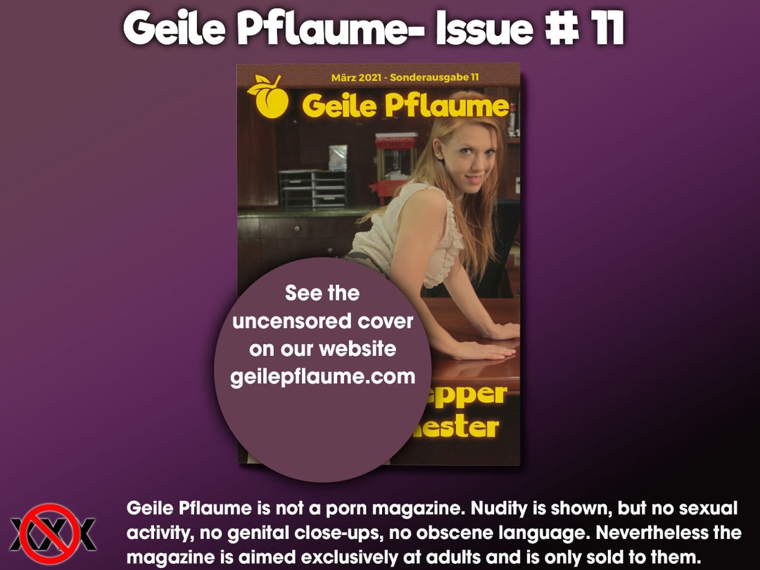 Geile Pflaume Magazine Issue 11 Pepper Kester Aesthetic Adult Erotic