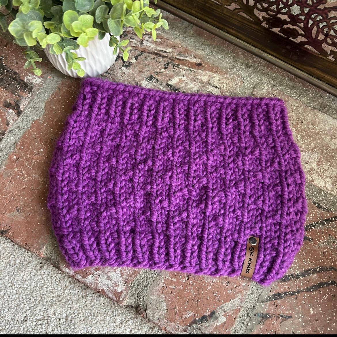 Hand Knit Wool Blend Hat, Cowl & Earwarmer Set - Fits up to 22" - Etsy