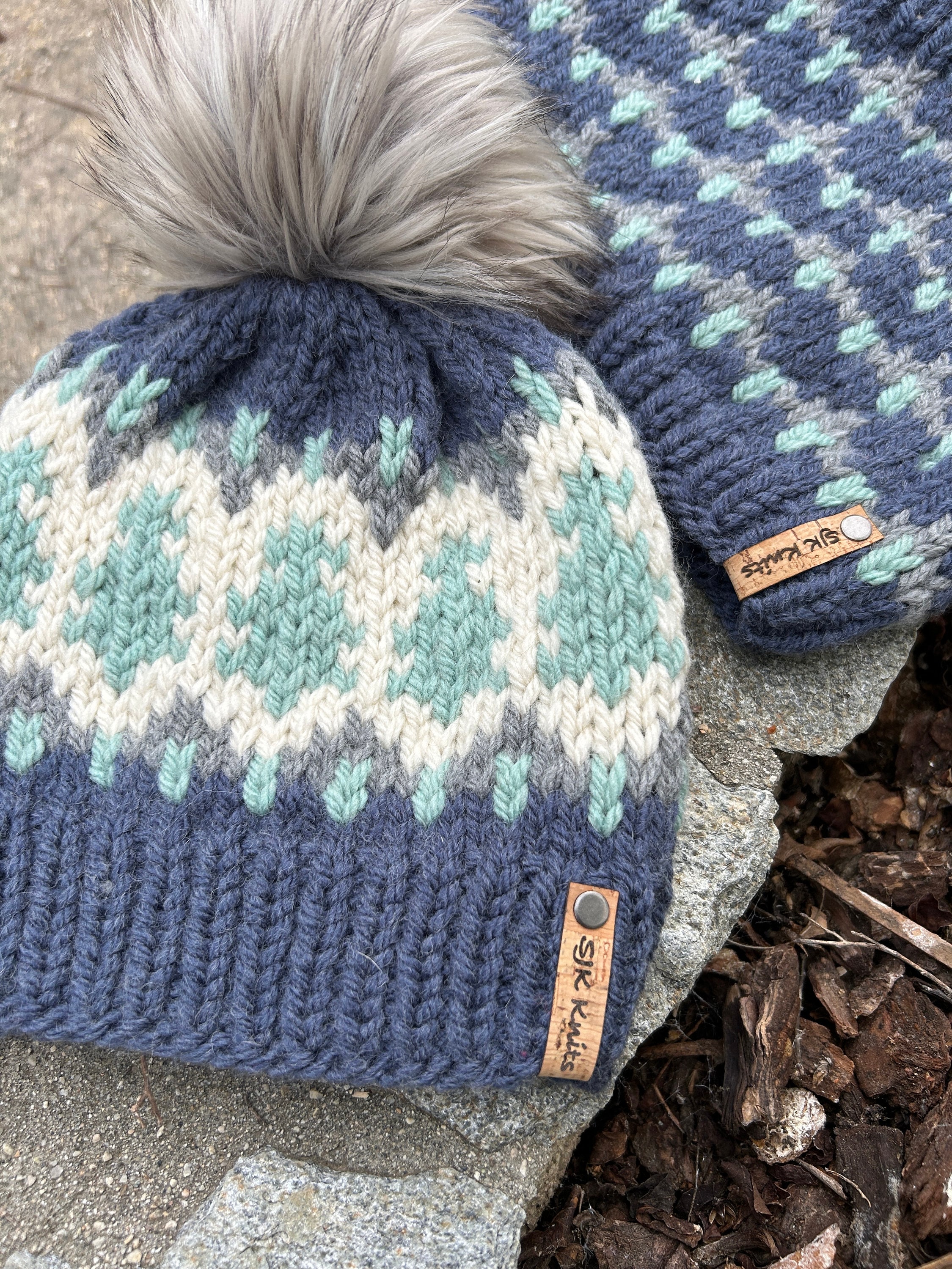 Gunflint Pines Hat & Cowl Set / Fair Isle Knit Hat Cowl / Socal Made ...