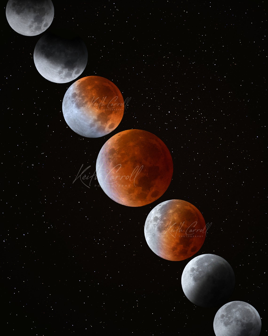Lunar Eclipse 2021--4:5 Aspect Ratio--blood Moon--full Moon--digital ...