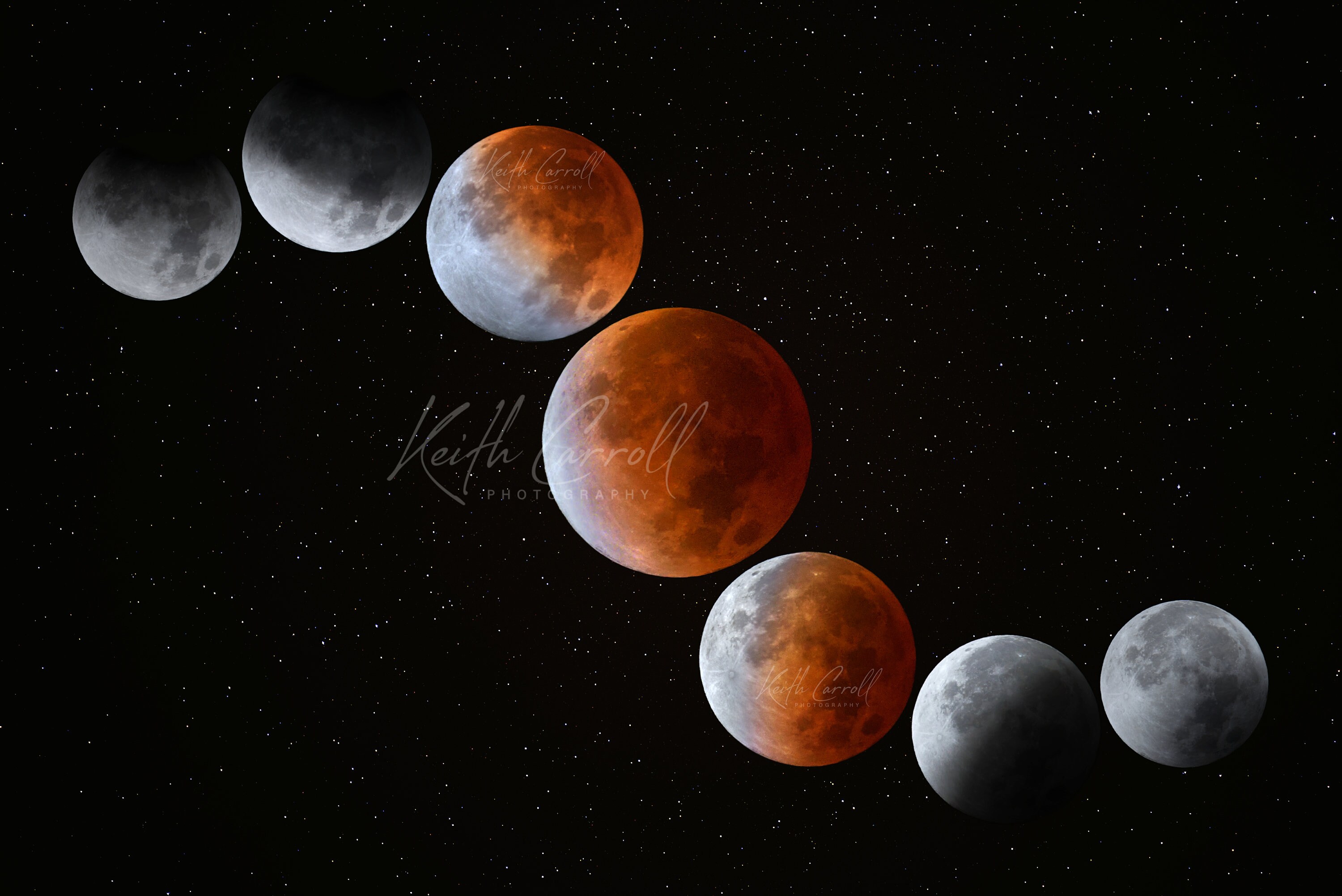 Lunar Eclipse 2021--3:2 Aspect Ratio--blood Moon--full Moon--digital ...