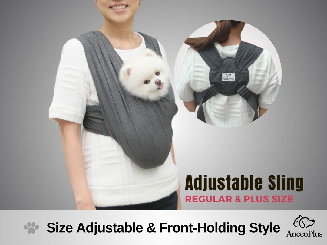Adjustable Pet Sling Carrier, Size Adjustable Front Carrier, No Back ...