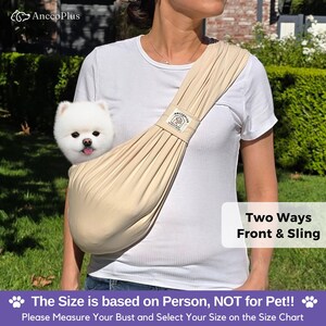 Convertible Dog Sling Carrier, Pet Sling, Cat Carrier, Front and Sling ...