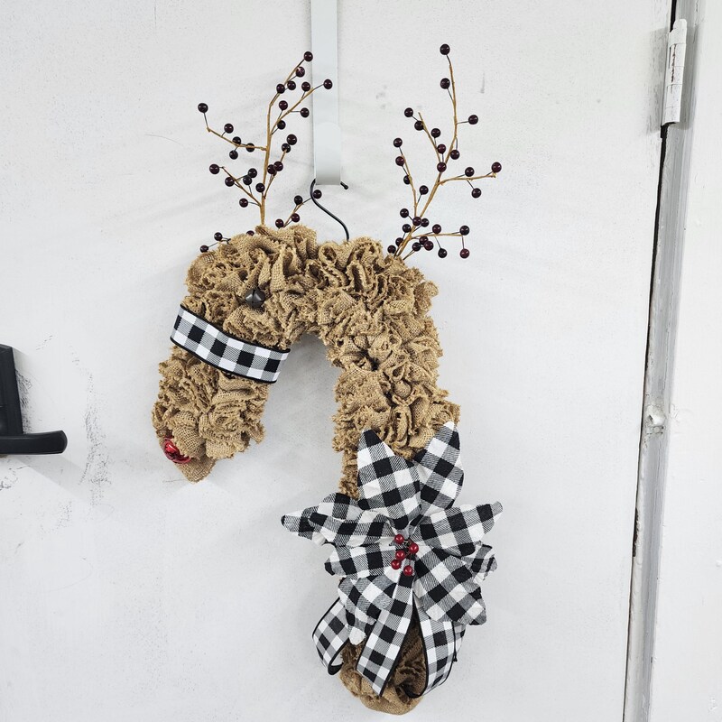 Reindeer Wreath - Etsy
