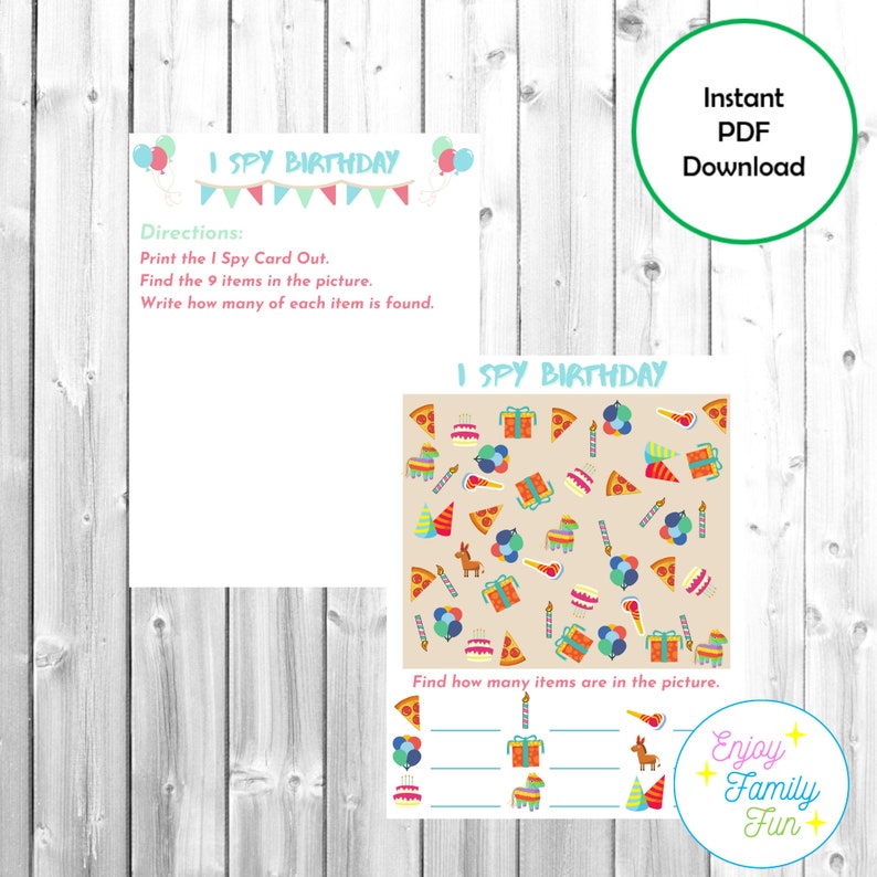 Birthday Scavenger Hunt-find the Clues and Solve the Puzzle or Activity ...