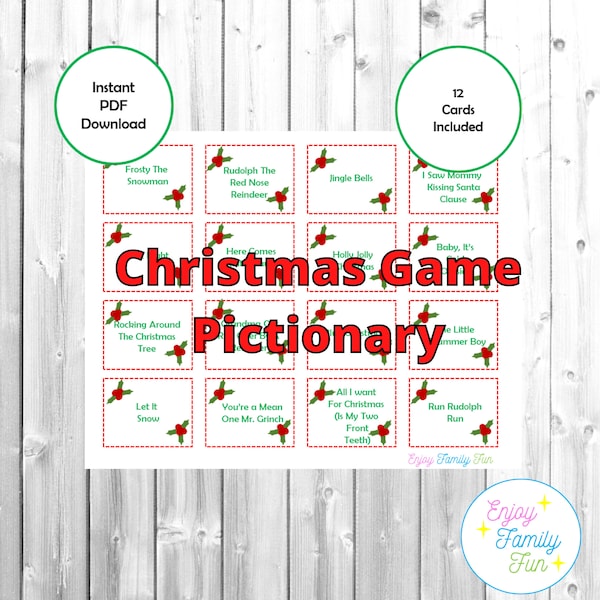 Christmas Pictionary - Etsy