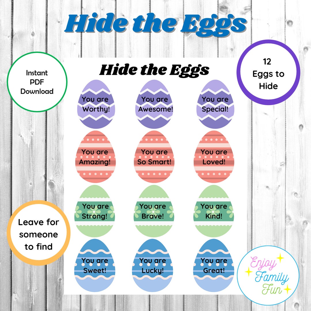 Easter Egg -encouraging Message-perfect for Lunch Note or to Post/hide ...