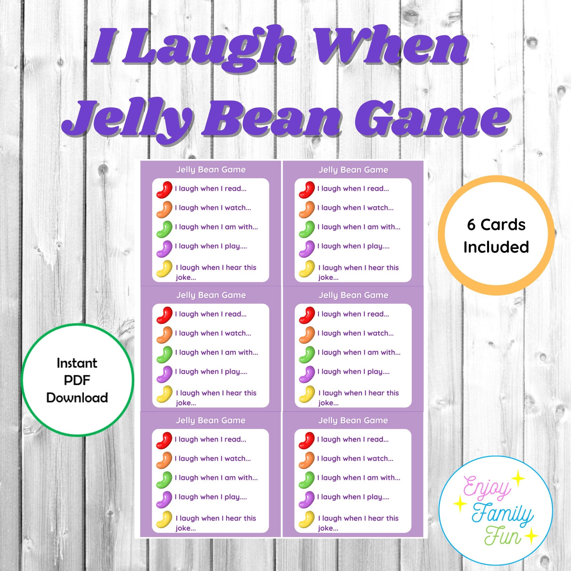Easter I Laugh When... Game-with Jelly Beans Family Time or Classroom ...