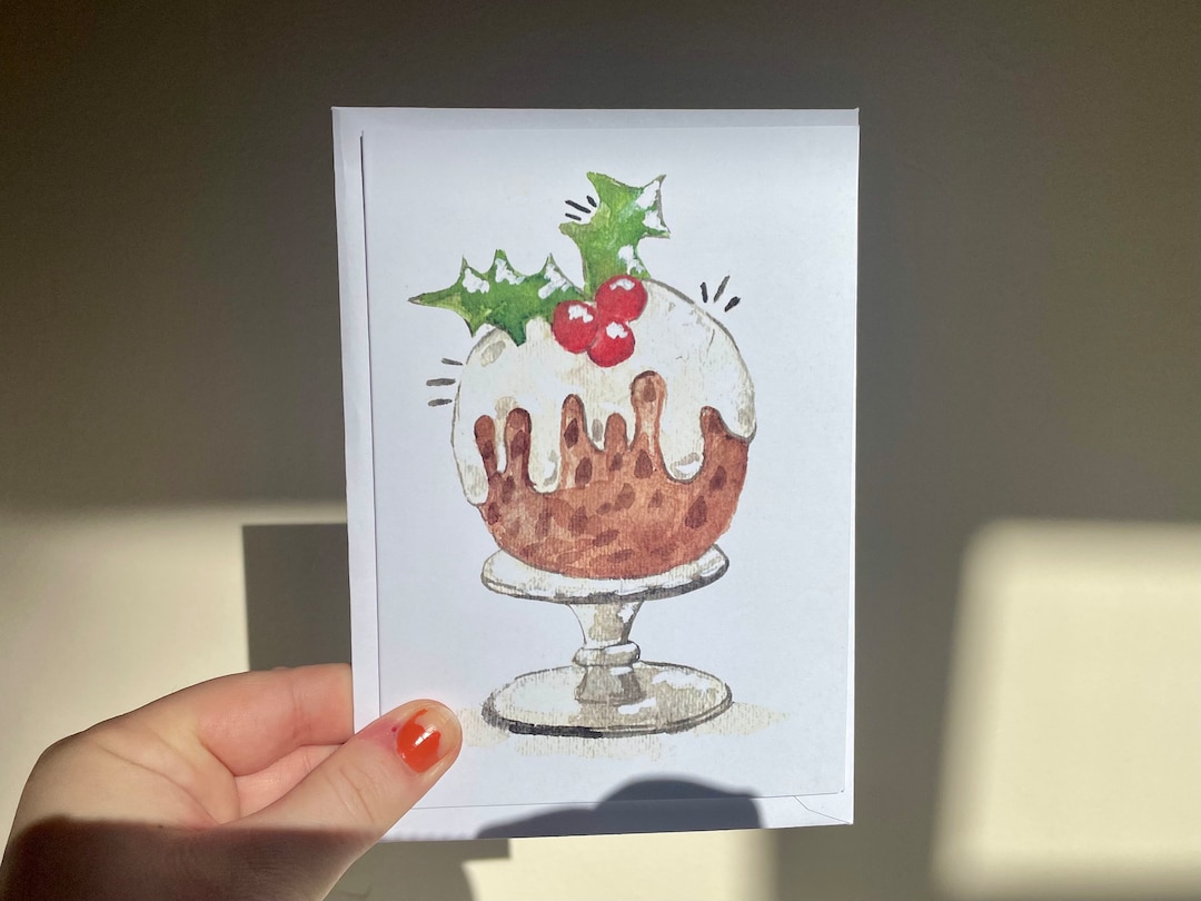 Christmas Pudding Christmas Cards / Christmas Pudding / Fine Art / A6 ...