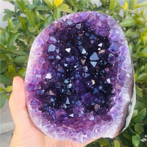 Amethyst Crystal Geode Clusters Large Stone Chunks Purple - Etsy