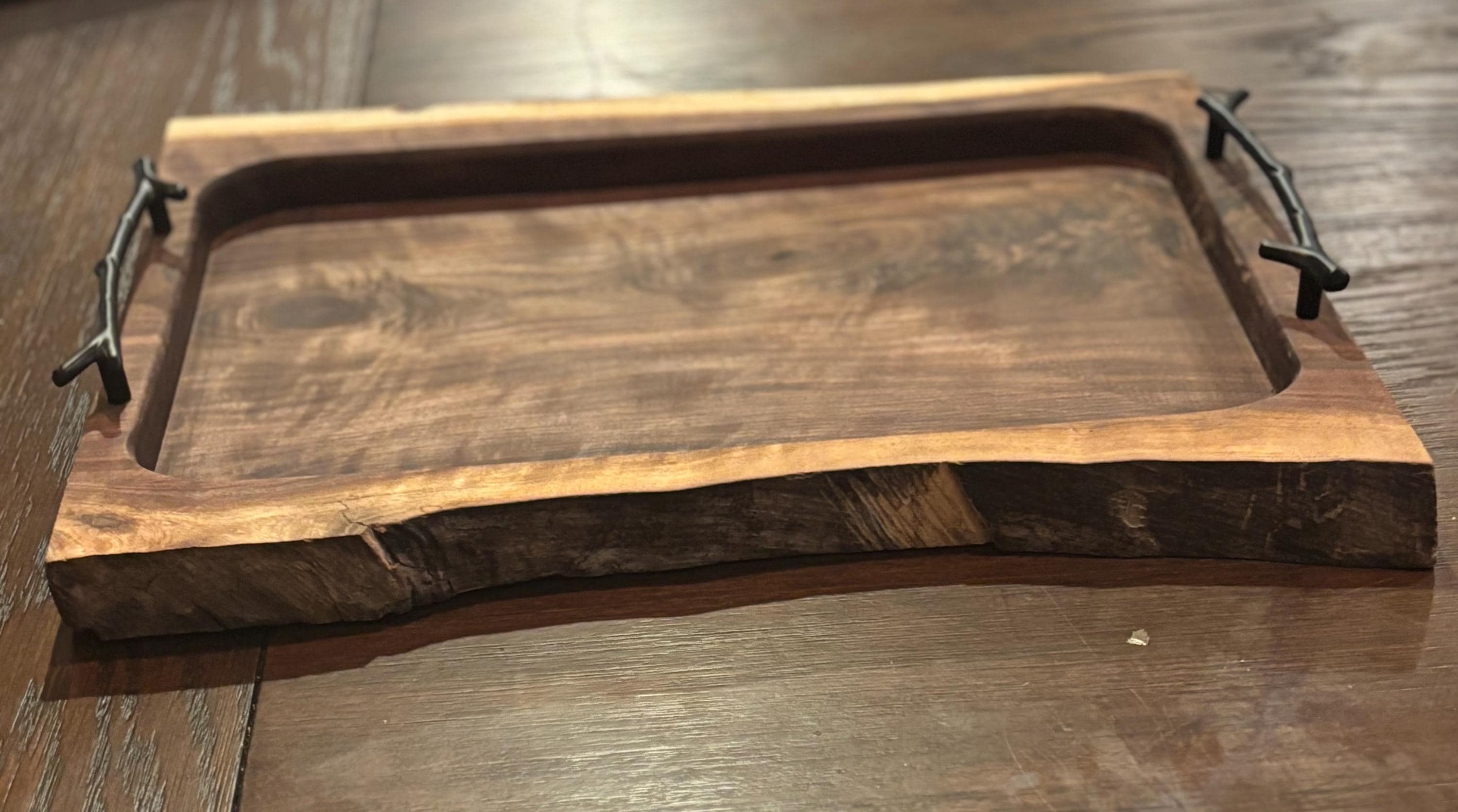 Handcrafted Walnut Slab Serving Tray - Rustic Wood Charcuterie Board - Etsy