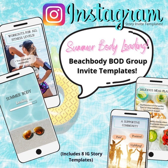 Summer Body Loading BOD Group IG Story Templates | Etsy