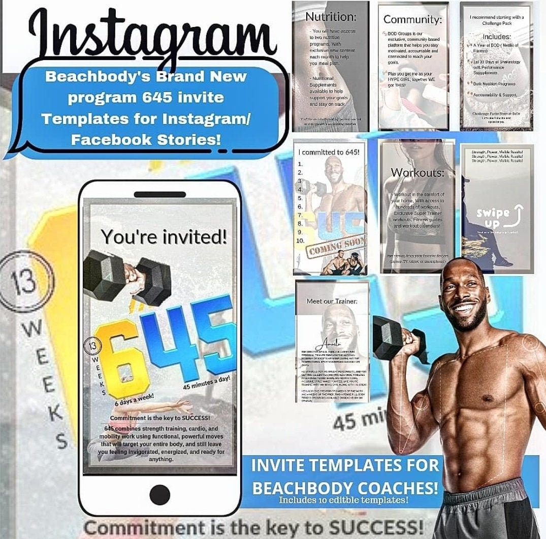 Digital Art & Collectibles 645 Workout Program Stories Beachbody 645 IG ...