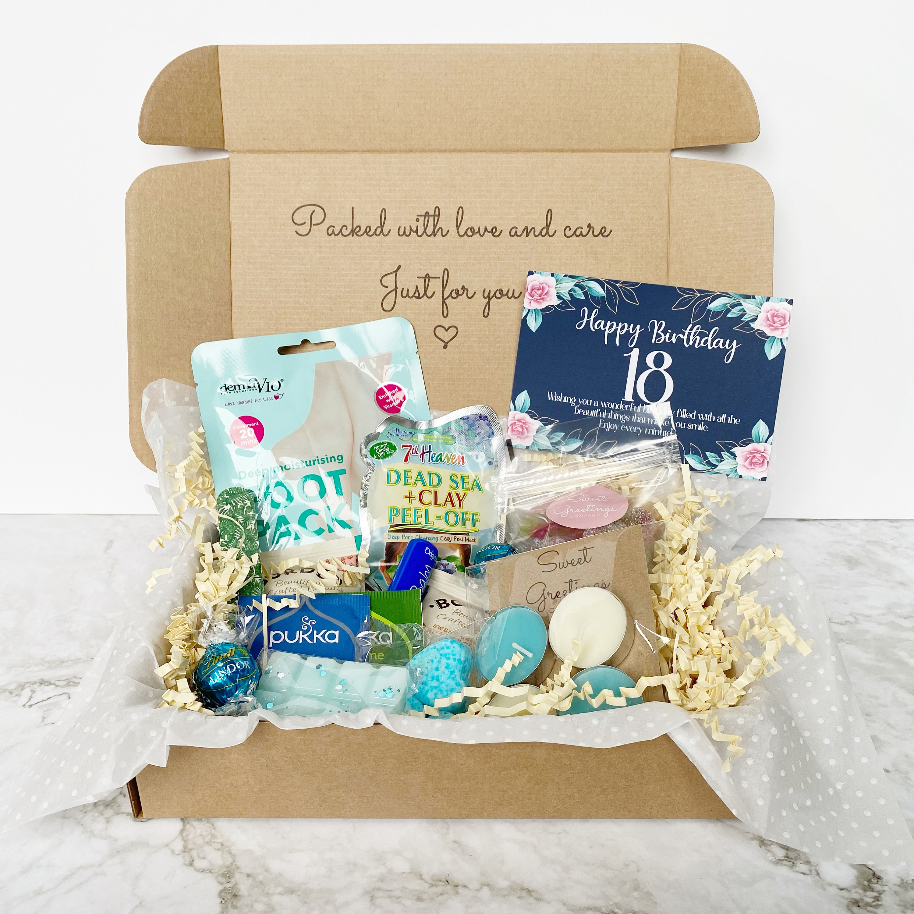 Happy 18th Birthday Gift box Pamper Hamper Spa Kit Care | Etsy