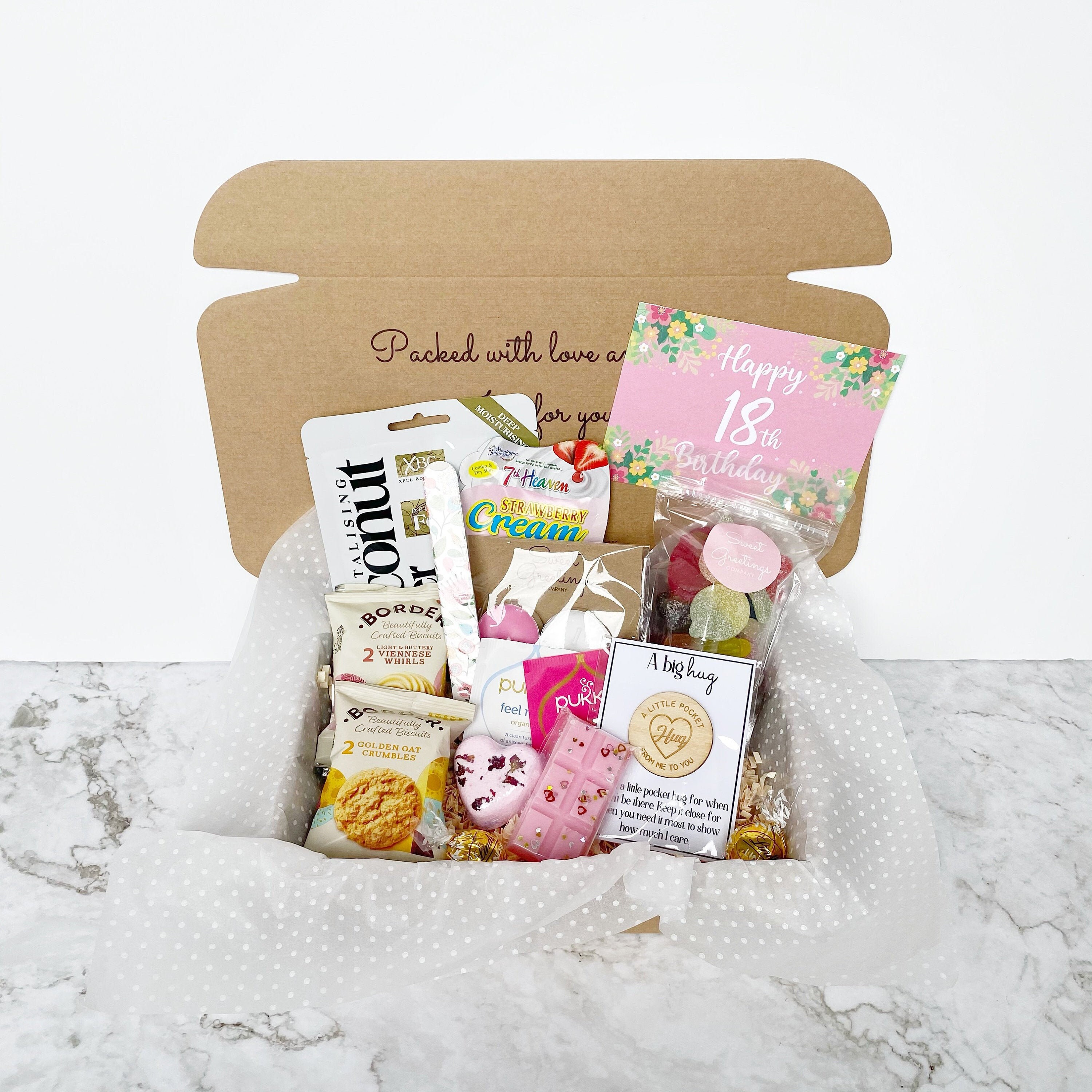Happy 18th Birthday Pink Gift Box Pamper Hamper Spa Kit - Etsy
